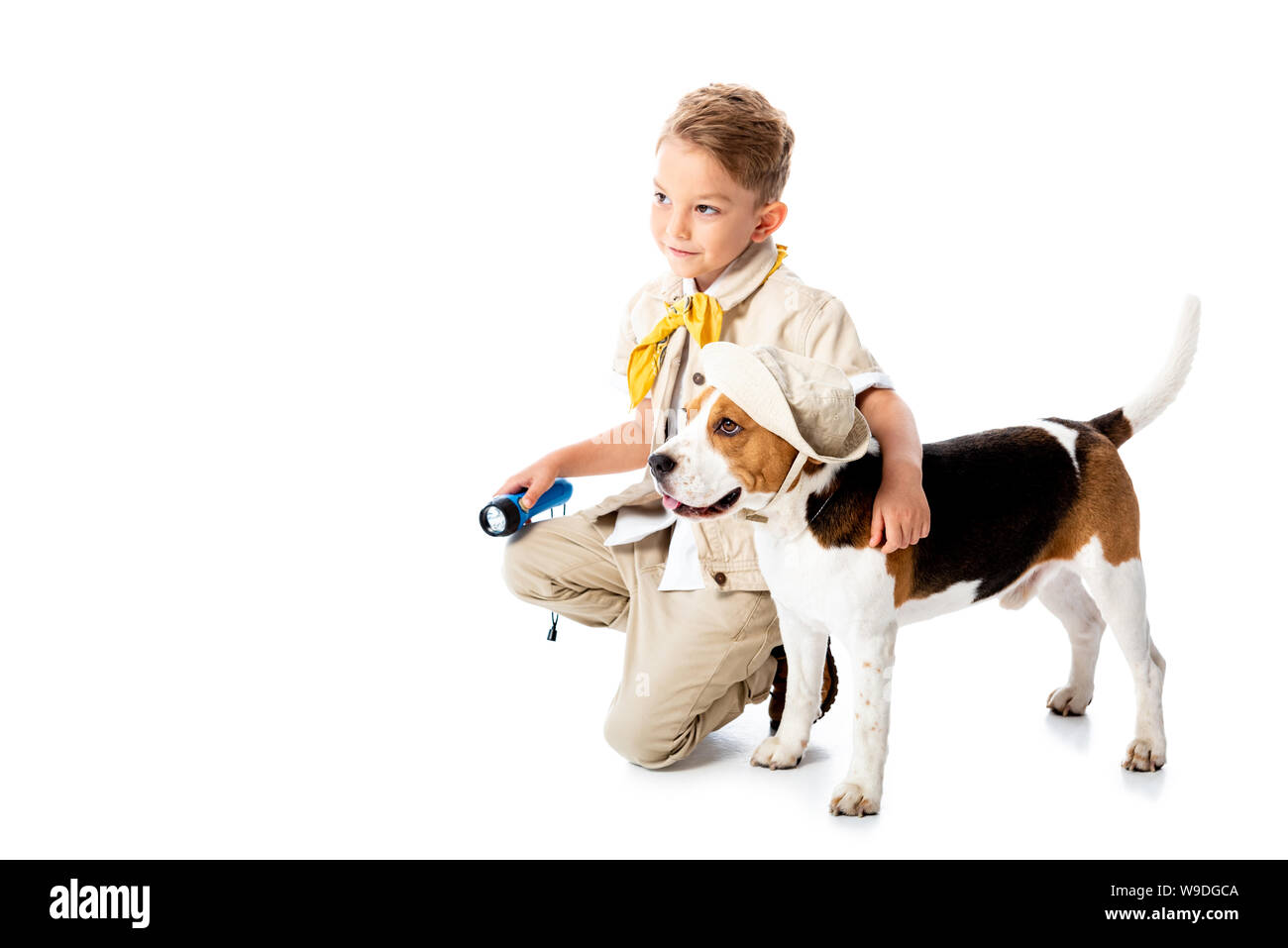 Child looking at flashlight hi-res stock photography and images - Alamy