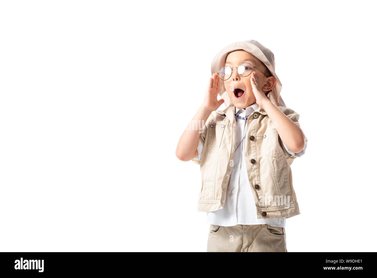 Child explorer surprised hi-res stock photography and images - Alamy