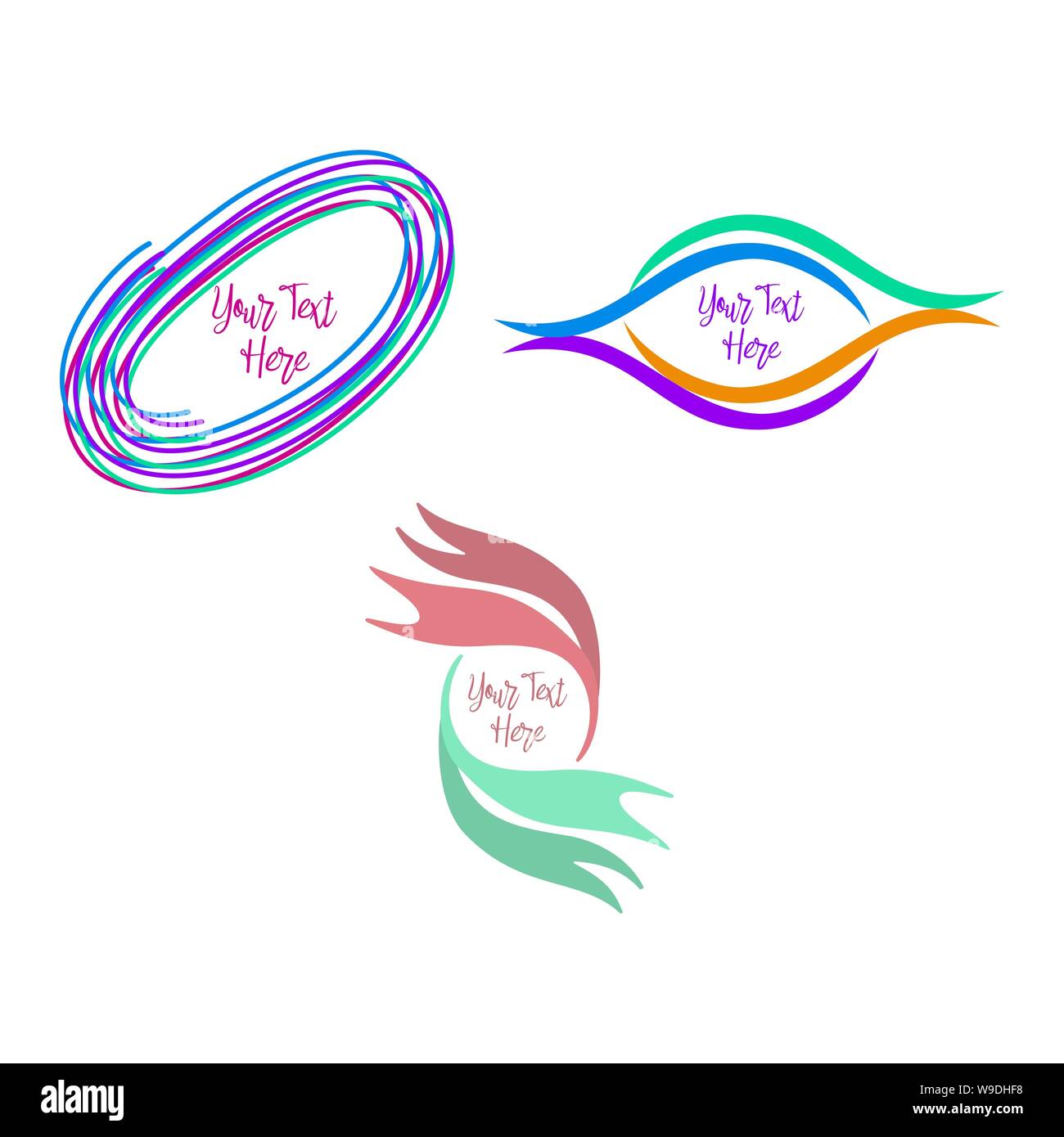 Abstract Emblem Blank Design Vector Template Frame Border Stock Vector ...