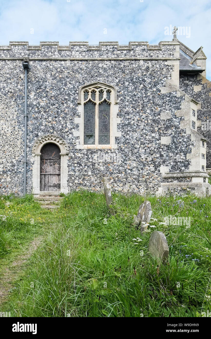 The church of Saint Mary and Saint Peter in Kelsale, Suffolk, with work ...