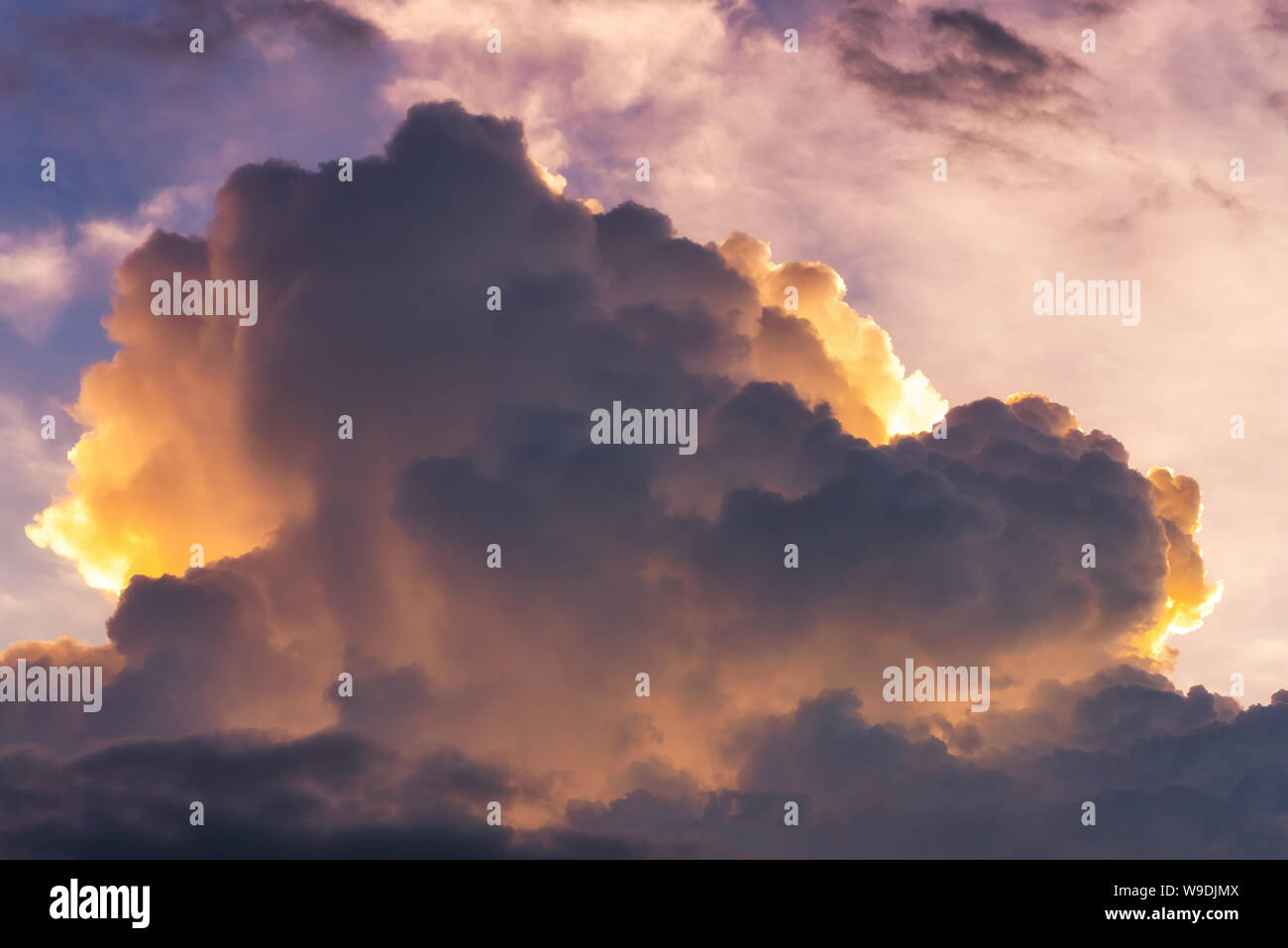 Dramatic nature sky with storm cloud before raining background Stock ...