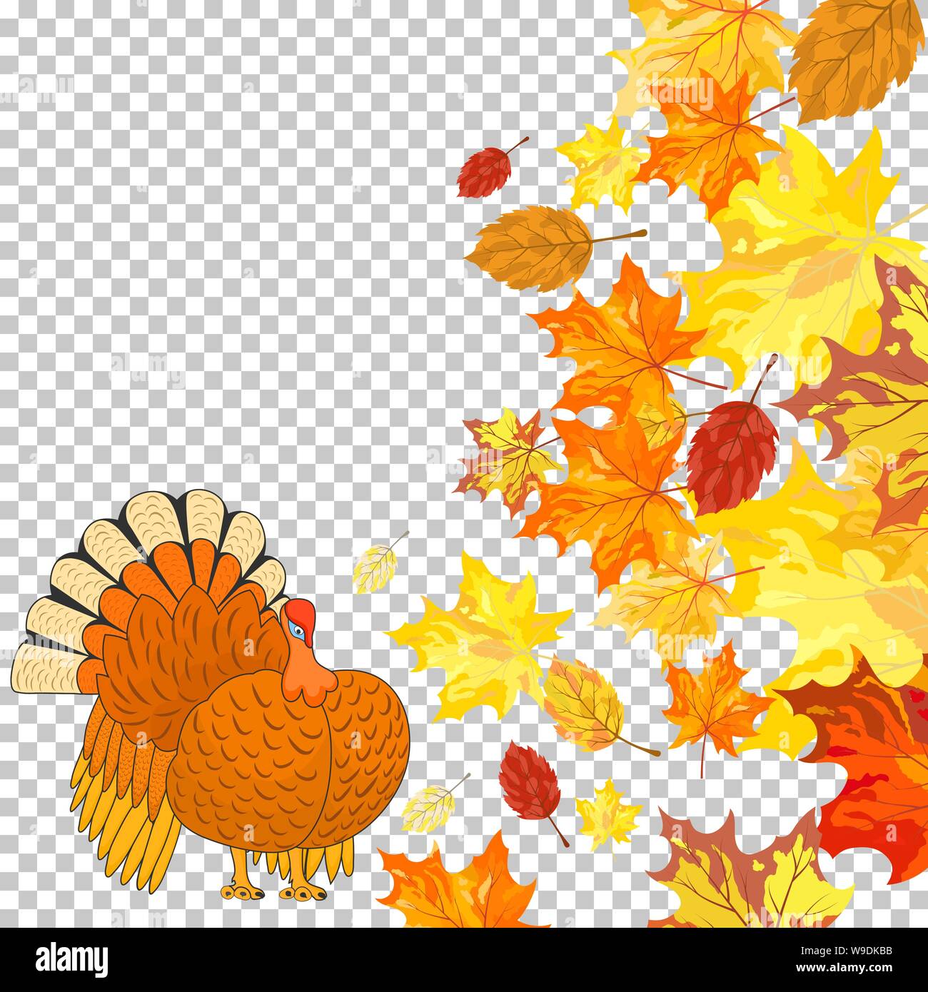 Thanksgiving Day. Transparency Grid Design. Vector Illustration Stock ...