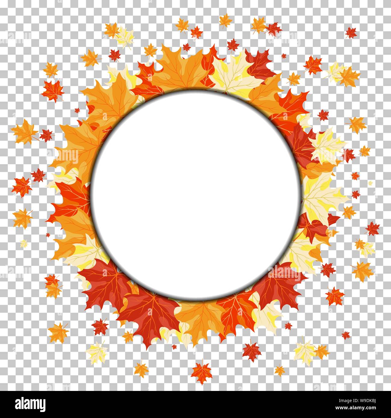 Fall (Autumn) Maple Background. Transparency Grid Design. Vector ...