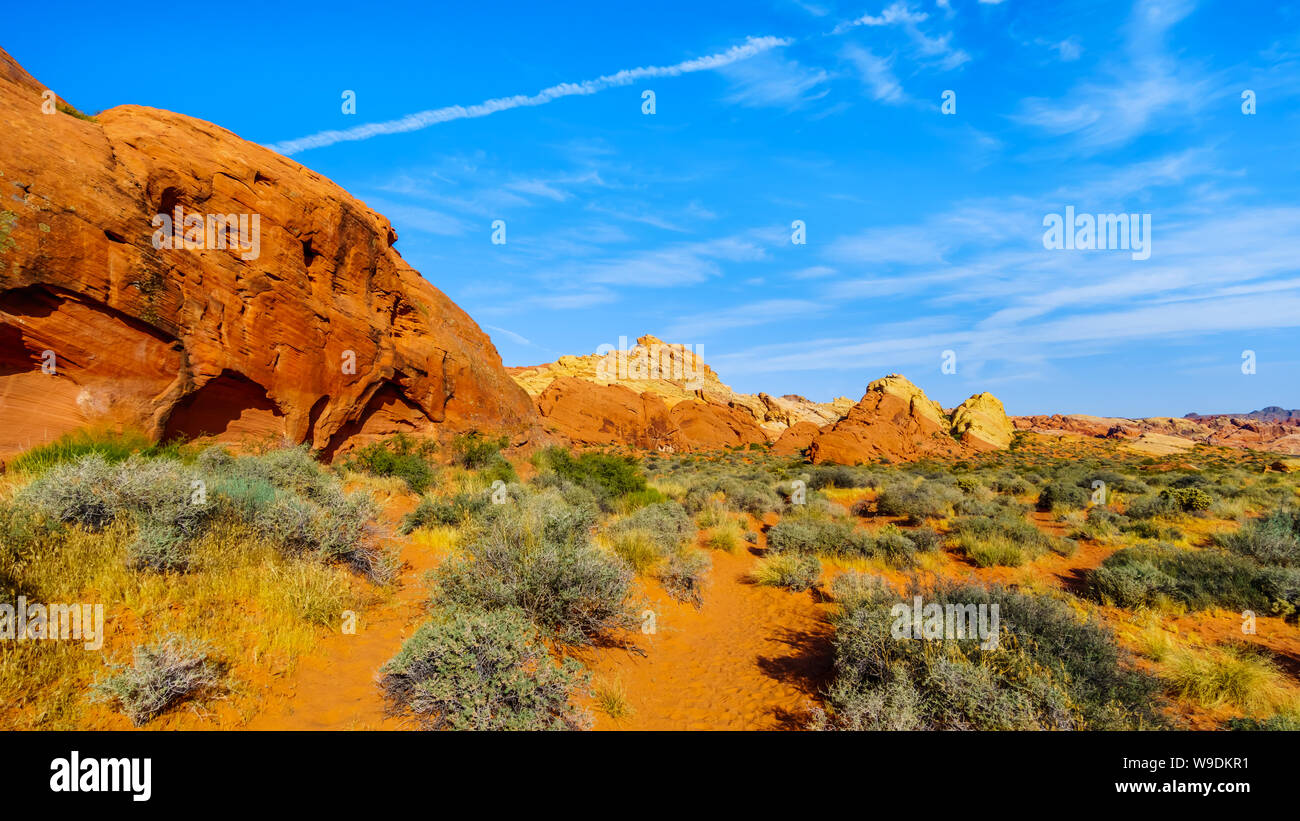 Colorful Sandstone Mountains at Sunrise on the Rainbow Vista Trail in ...