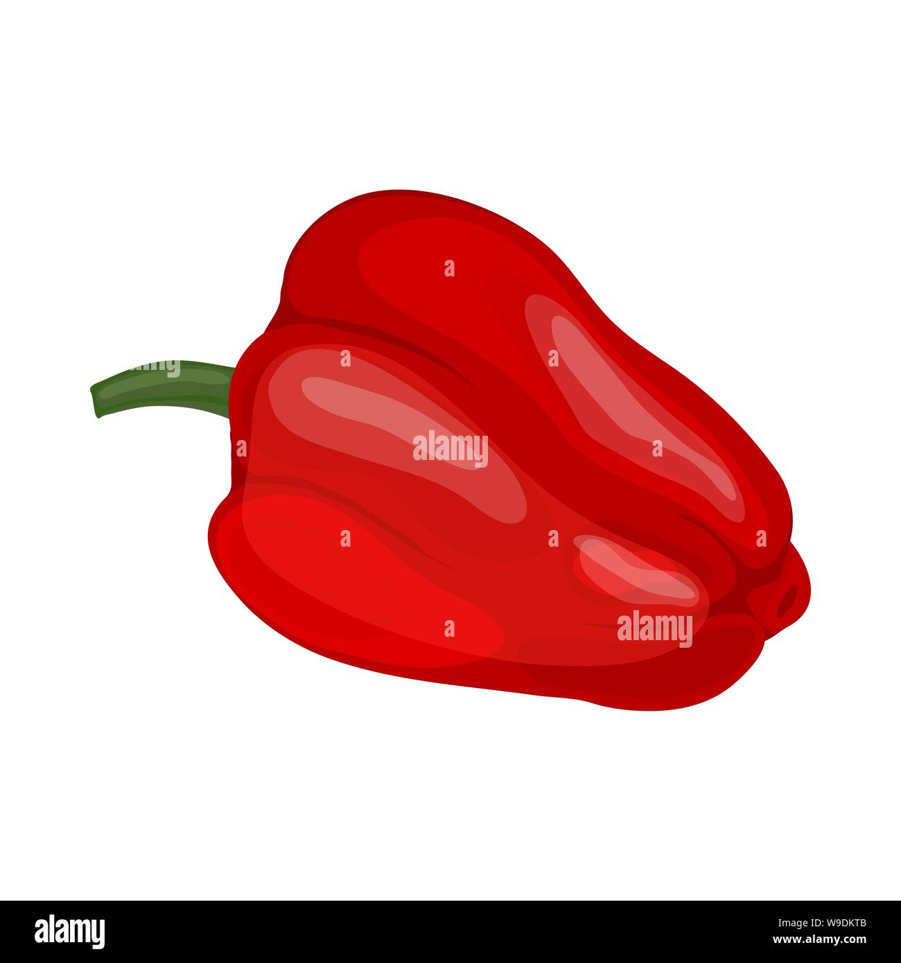 Sweet Pepper. Cartoon Glossy Design. Vector Illustration Stock Vector ...