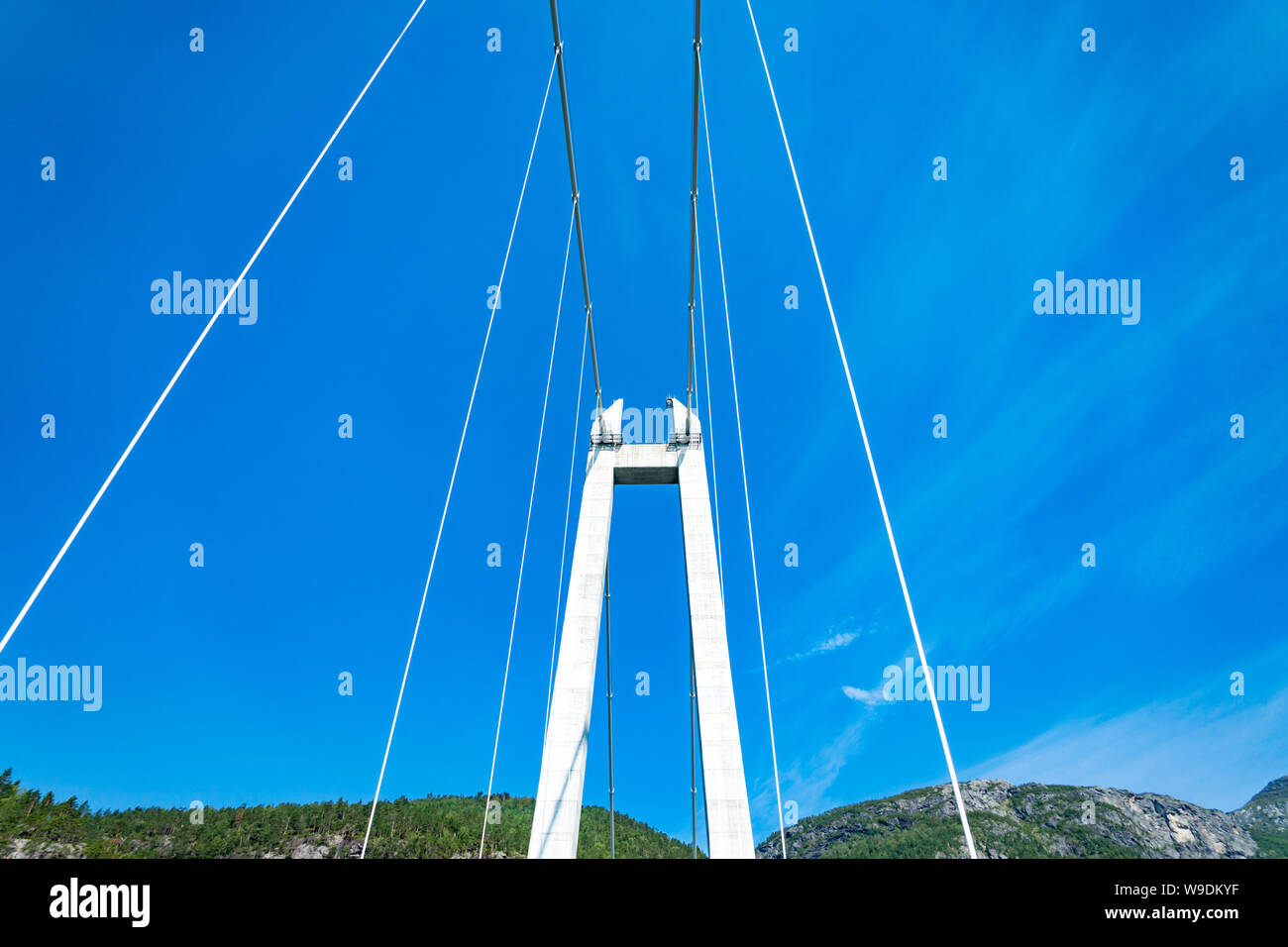 Hardanger Bridge. Hardangerbrua connecting two sides of ...
