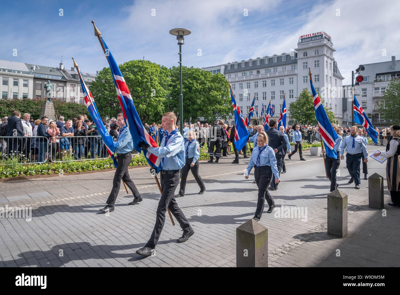 Iceland's Scouts taking part in the festivities of Independence day ...