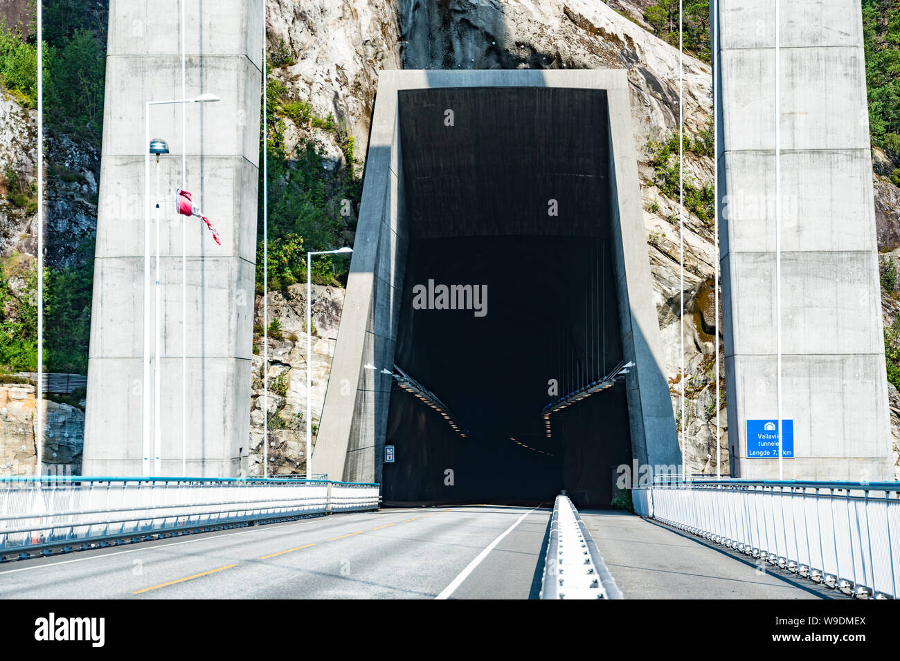 Hardanger Bridge. Hardangerbrua connecting two sides of ...