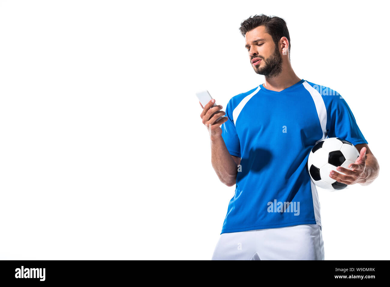 Soccer player using smartphone hi-res stock photography and images - Alamy