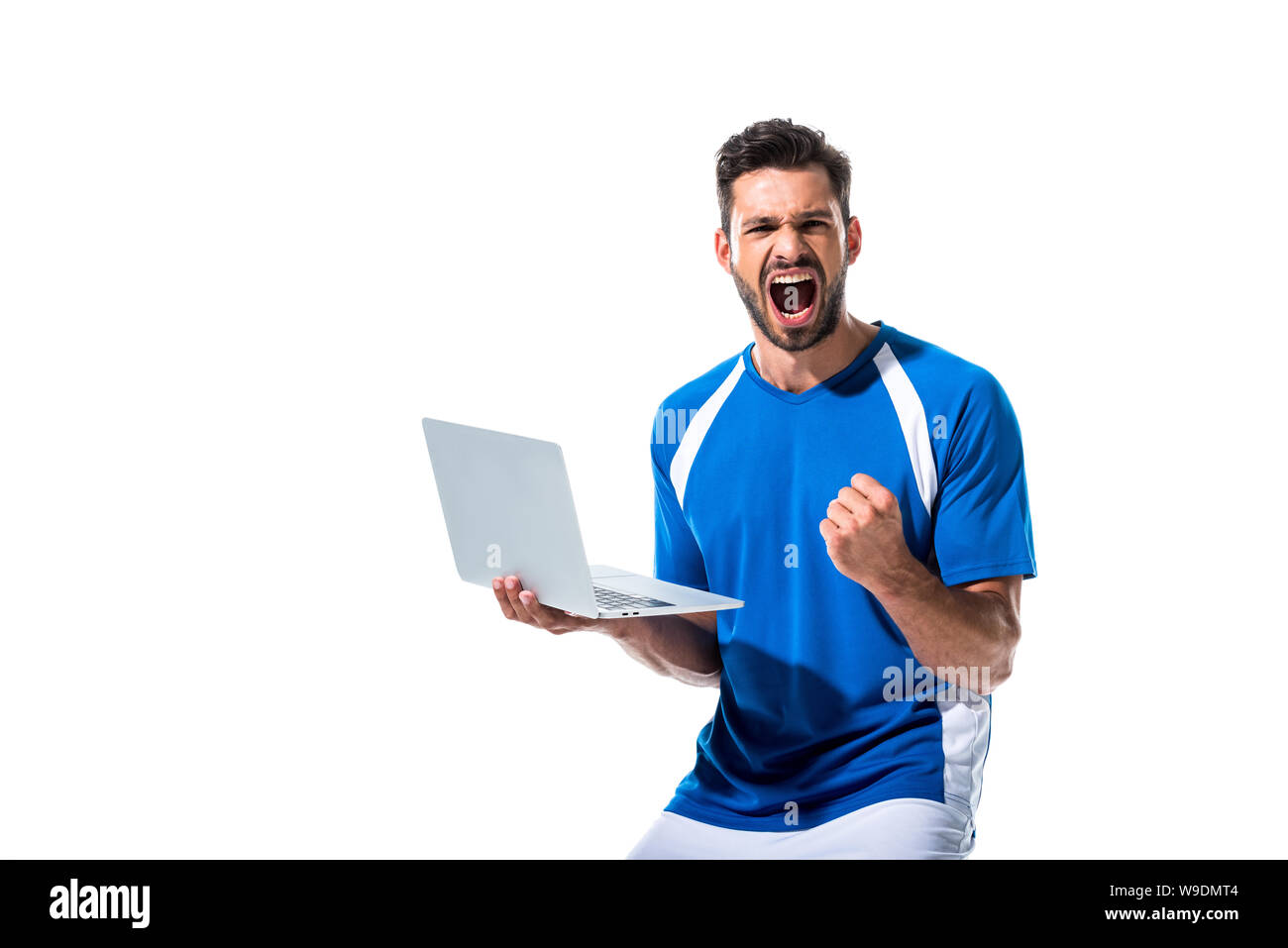 Excited soccer player using hi-res stock photography and images - Alamy