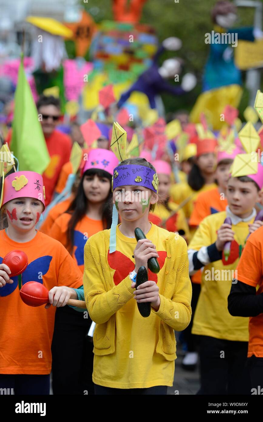 Marking the start of the Brighton Festival 2019, the Children's Parade ...