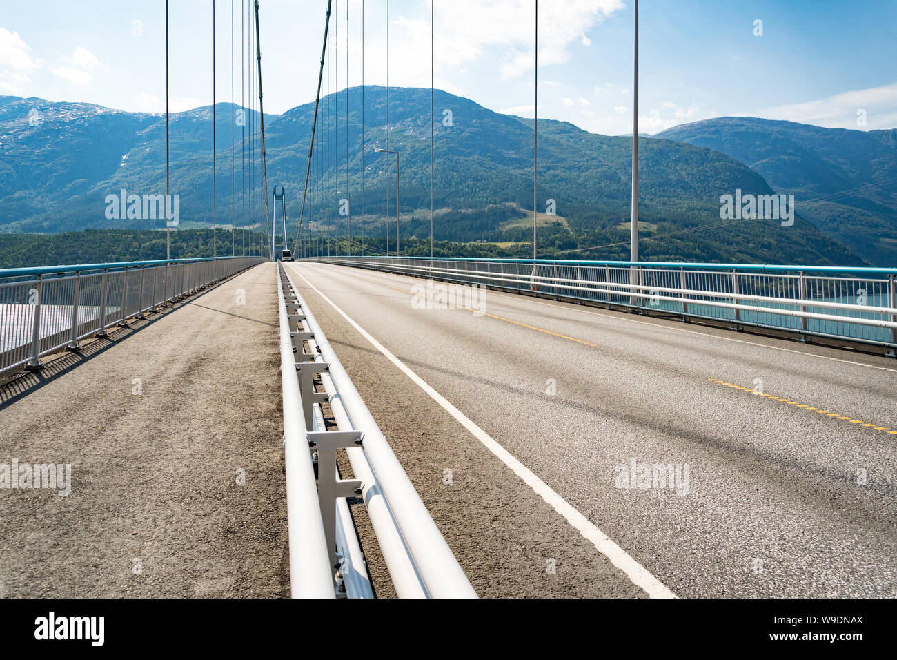 Hardanger Bridge. Hardangerbrua connecting two sides of ...