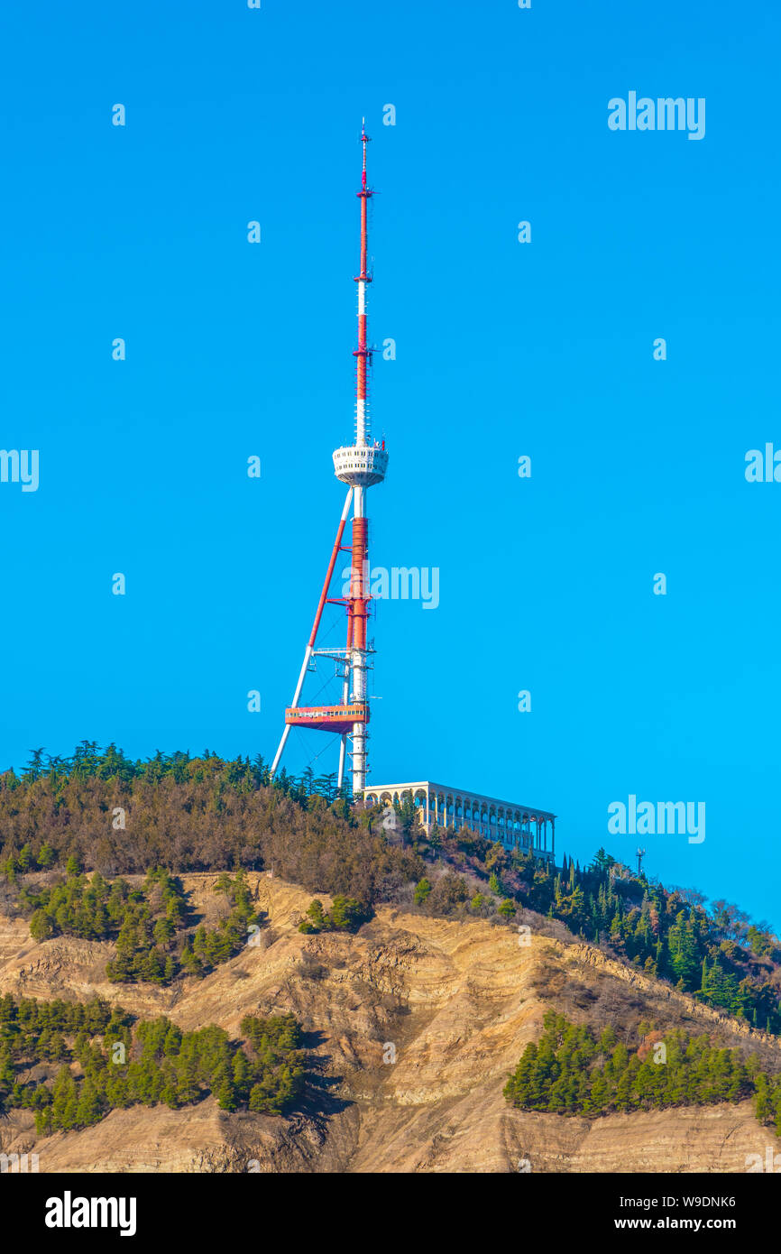 Funicular complex in Mtatsminda Park consisting of restaurants and the ...