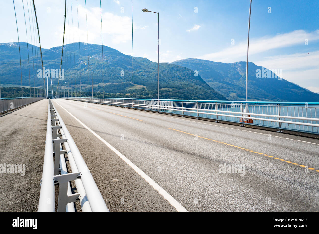 Hardanger Bridge. Hardangerbrua connecting two sides of ...