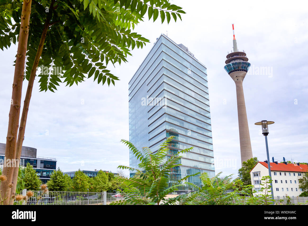 Dusseldorf rheinturm tower clock hi-res stock photography and images ...