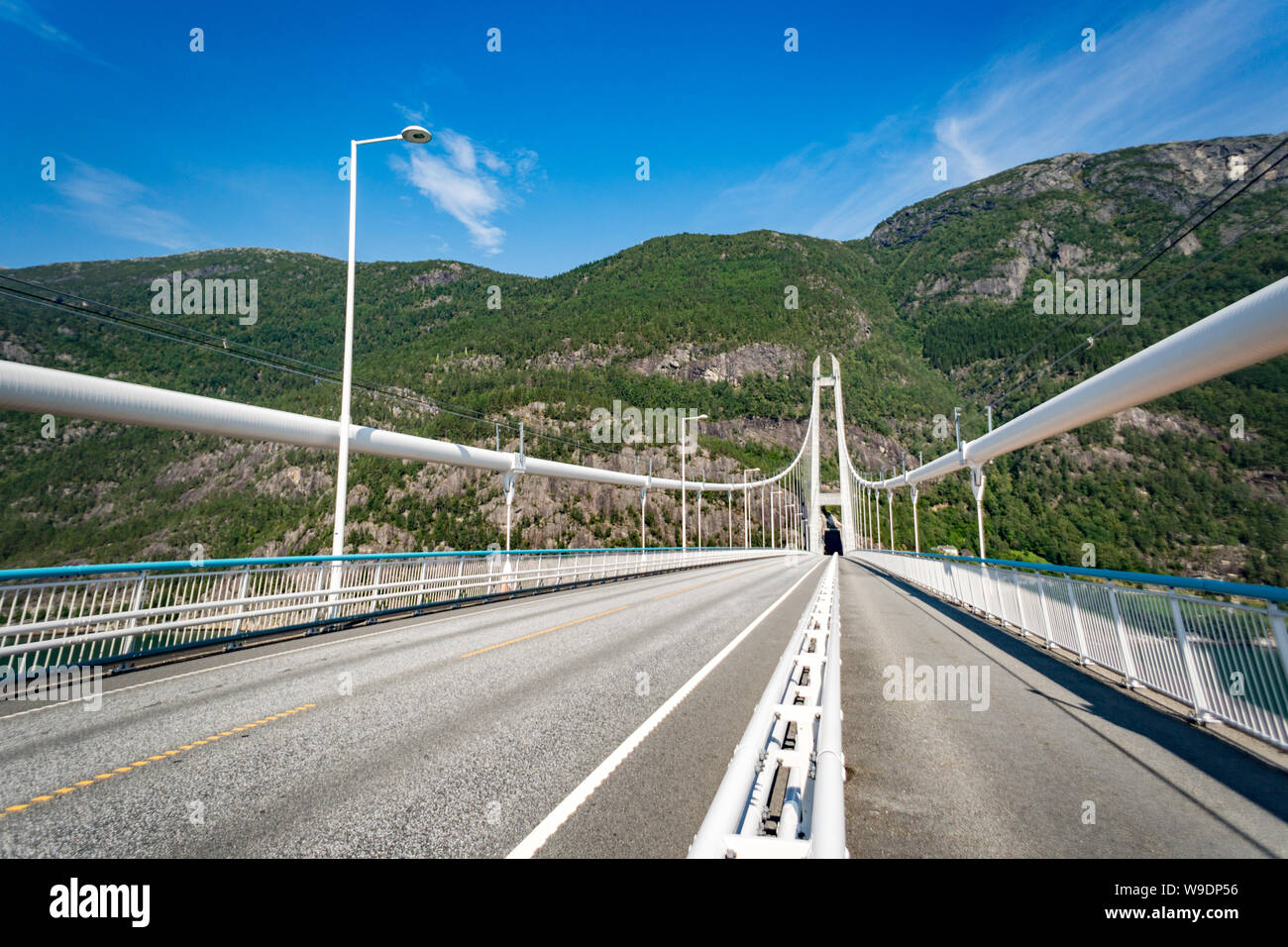 Hardanger Bridge. Hardangerbrua connecting two sides of ...