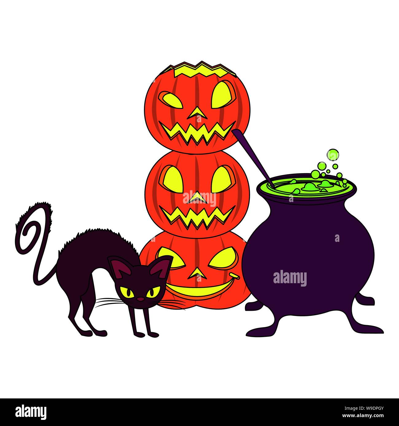 halloween october scary celebration cartoon Stock Vector Image & Art ...