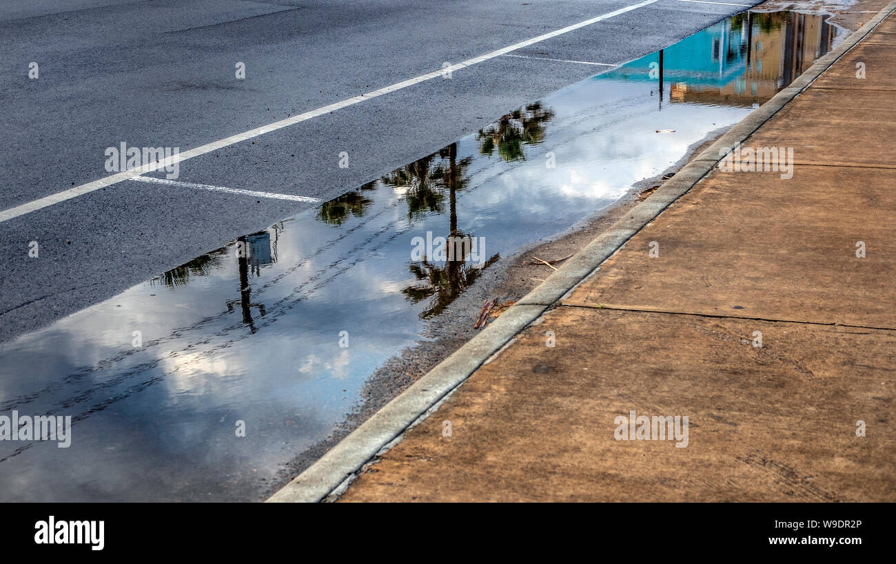 Out of season, empty streets, South Padre Island, Texas, USA Stock ...