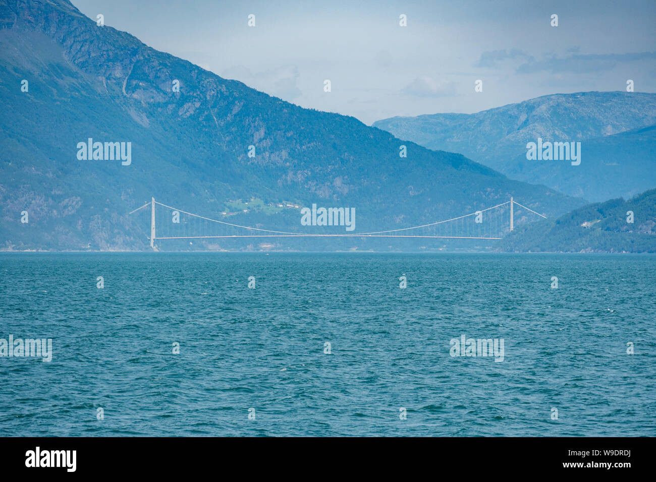 Hardanger Bridge. Hardangerbrua connecting two sides of ...
