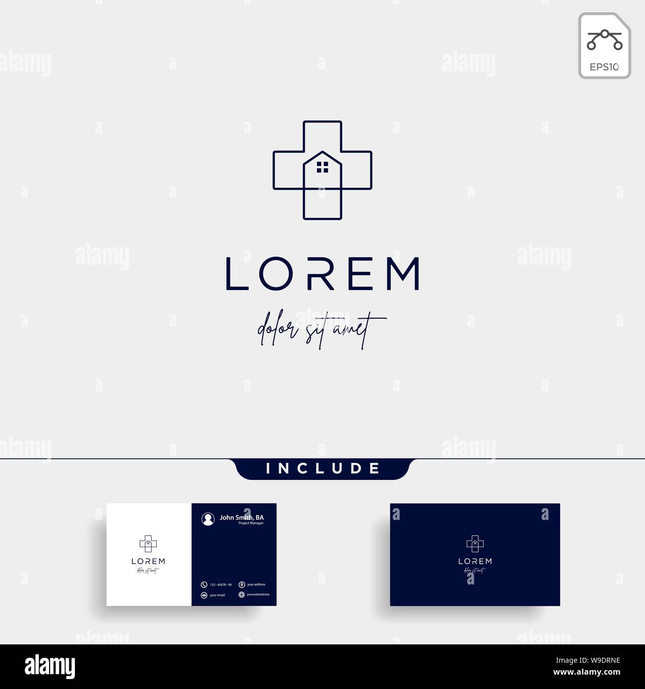 home cross logo design vector isolated icon Stock Vector Image & Art ...