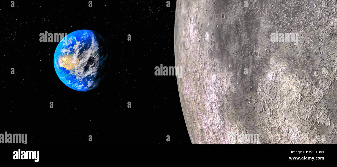 Moon and earth hi-res stock photography and images - Alamy