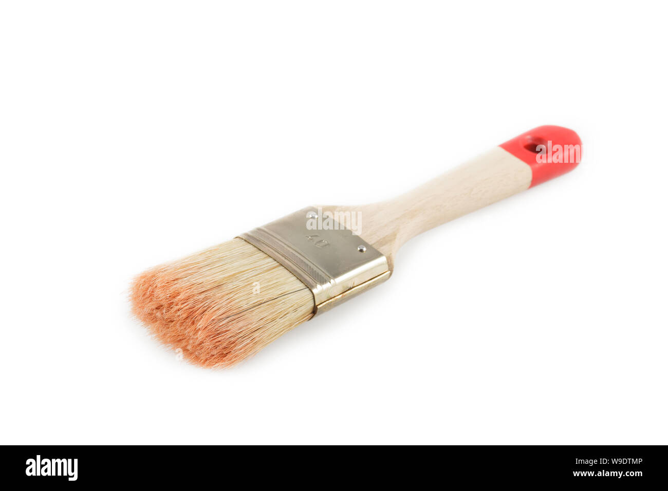 Brush with red color isolated on white background Stock Photo - Alamy