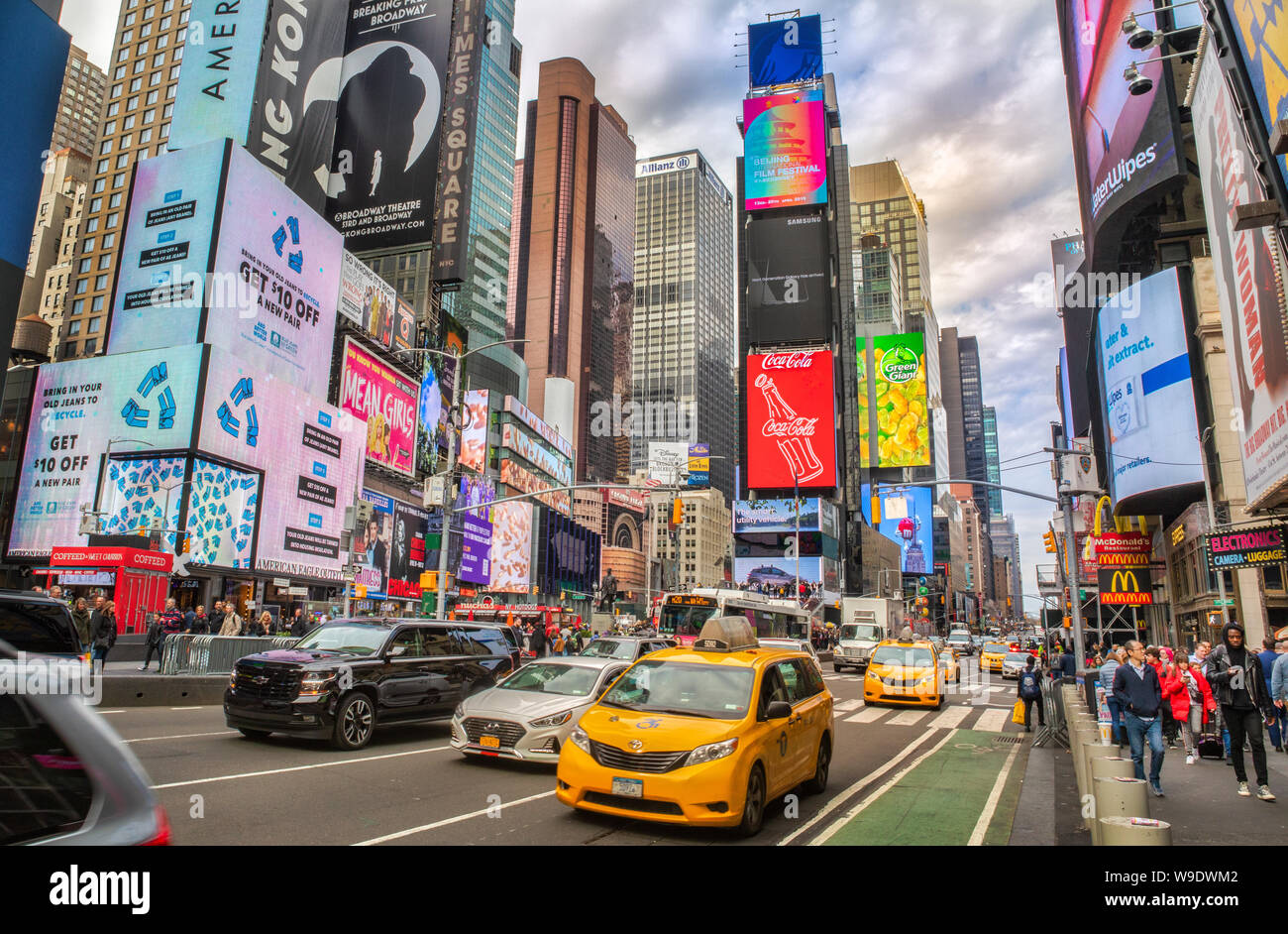 USA, New York City, Manhattan,Times Square Stock Photo - Alamy
