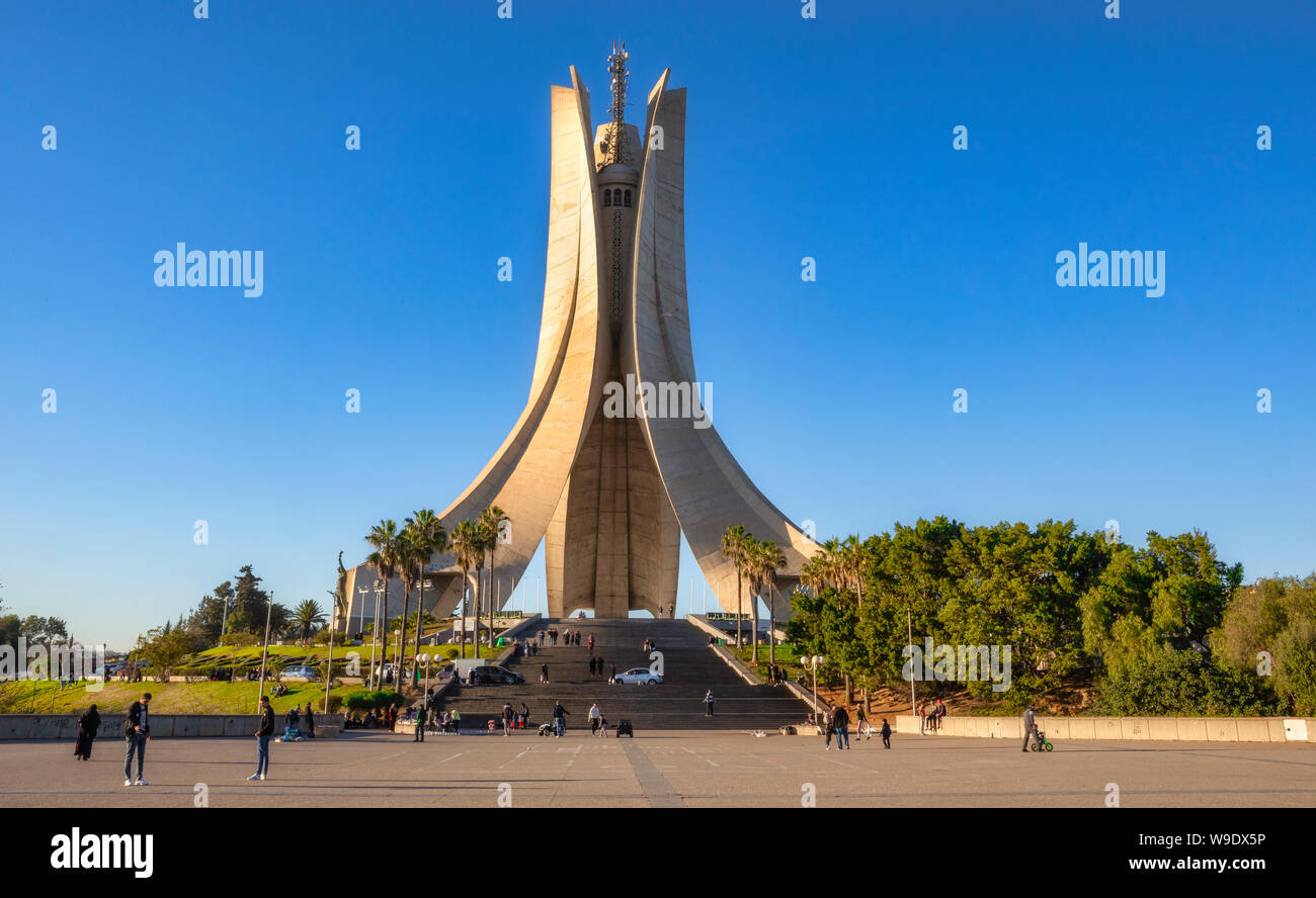 Algeria, Algiers, Martyrs Monument , Memorial, Makam El Chahid Stock ...
