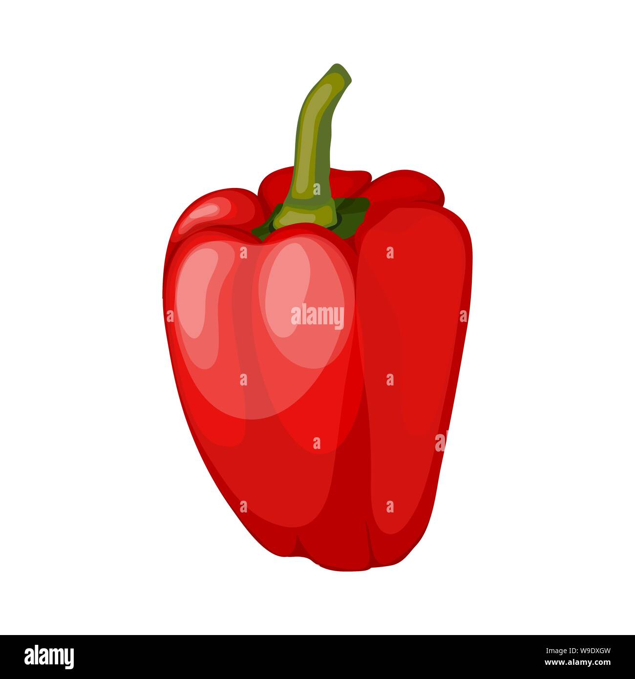 Sweet Pepper. Cartoon Glossy Design. Vector Illustration Stock Vector ...