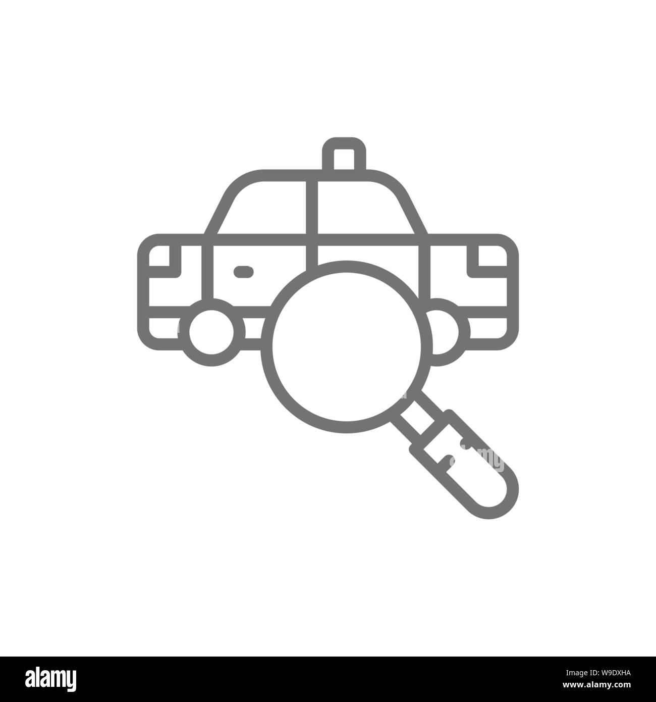 Taxi search outline icon hi-res stock photography and images - Alamy