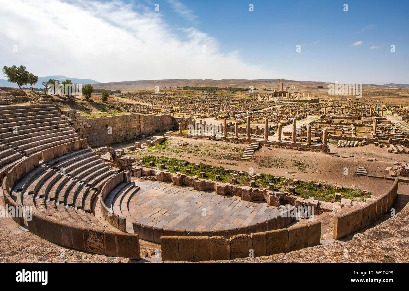Algeria, Timgad City, Roman ruins of Timgad, UNESCO, (W.H.) Panorama ...