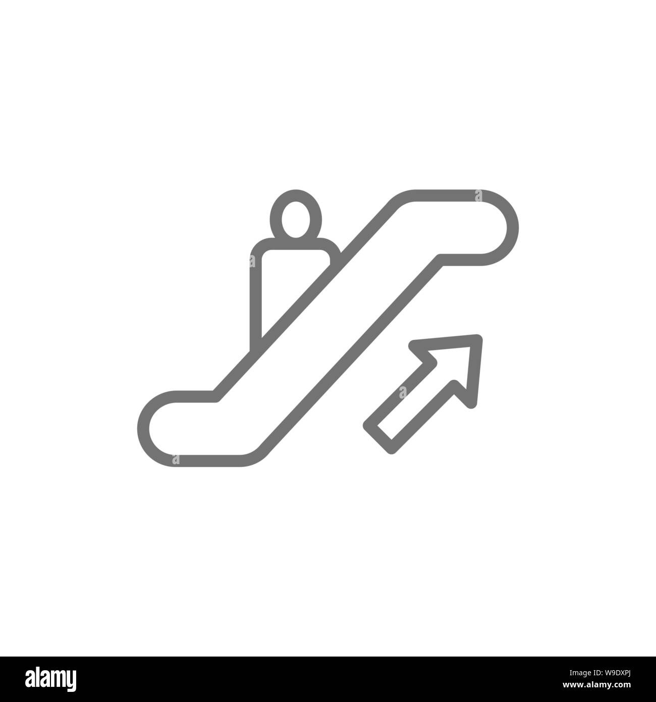 People escalator icon outline hi-res stock photography and images - Alamy