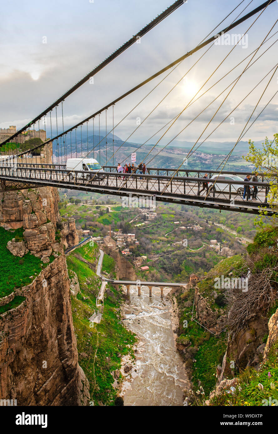 Algeria, Constantine City, Constantine Bridge, Sidi M´Cid Stock Photo ...