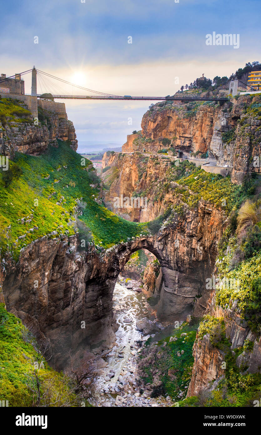 Algeria, Constantine City, Constantine Bridge, Sidi M´Cid Stock Photo ...