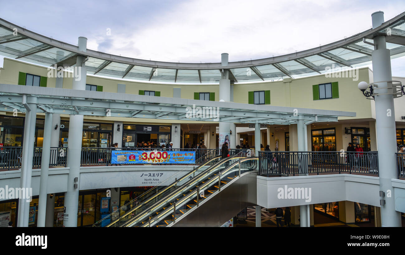 Nagoya, Japan - Mar 16, 2018. View of Mitsui Oulet Park in Nagoya ...