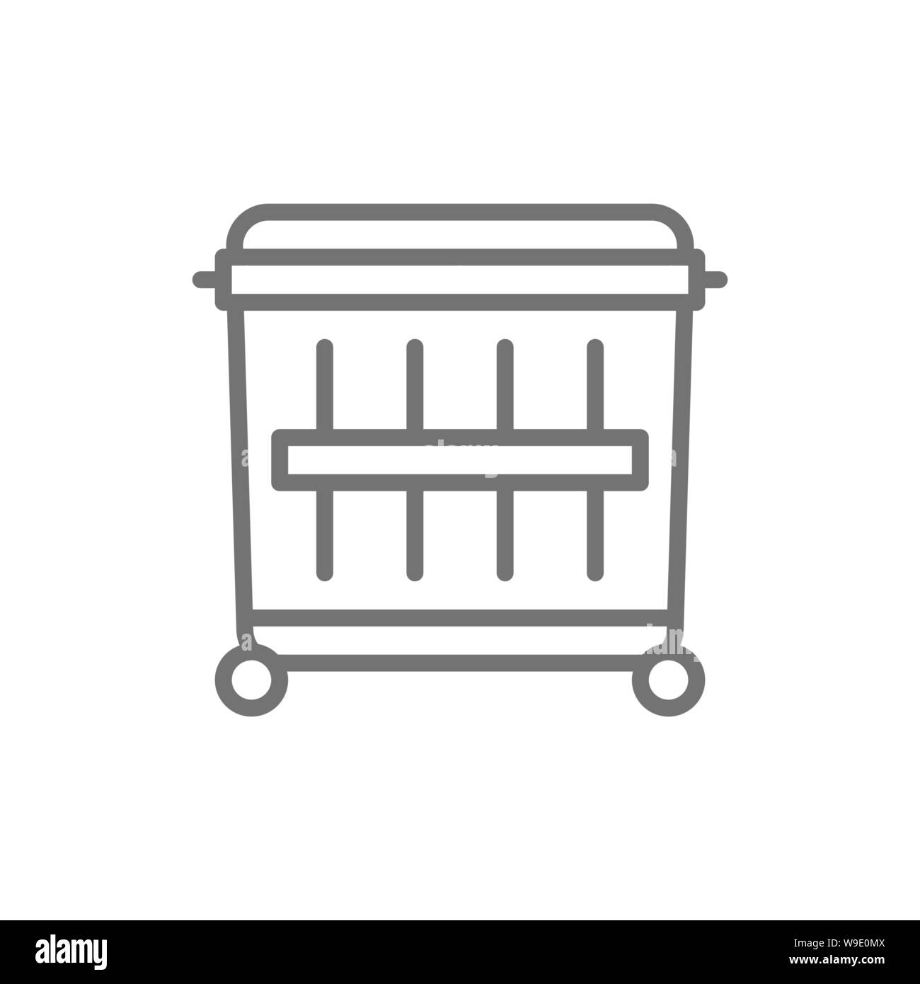 Metal container bin waste industrial Black and White Stock Photos ...