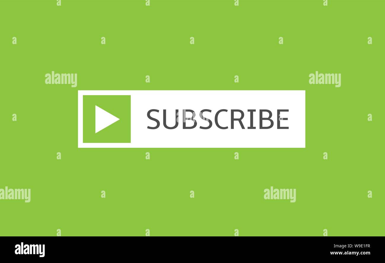 Subscribe banner template. White Subscribe button over green background ...