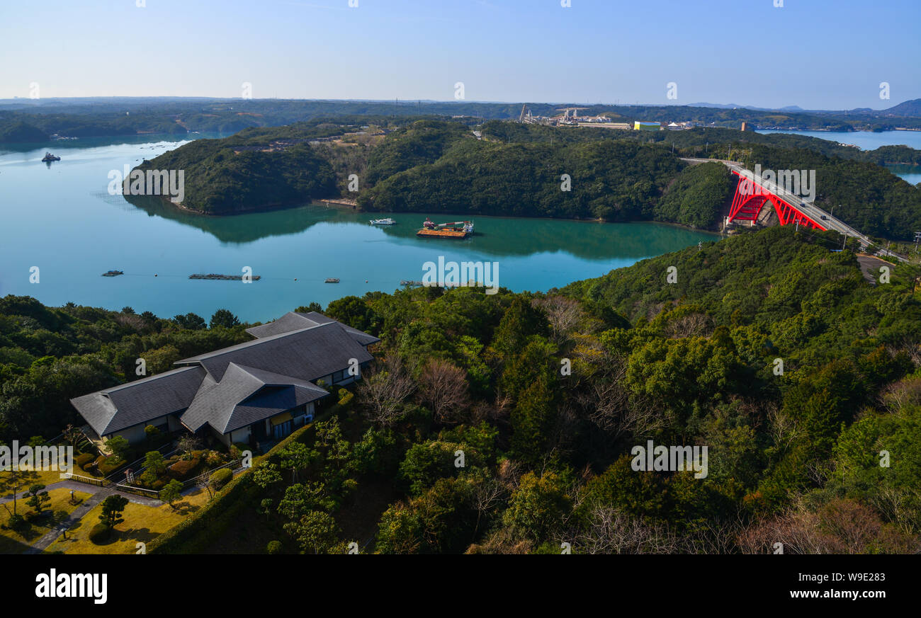 Landscape of Ise Bay at sunny day in Mie Prefecture, Japan Stock Photo ...