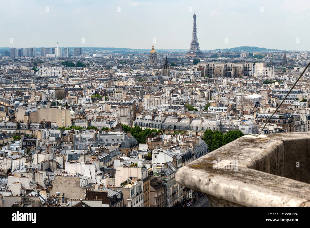 Notre dame cathedral paris aerial view hi-res stock photography and ...
