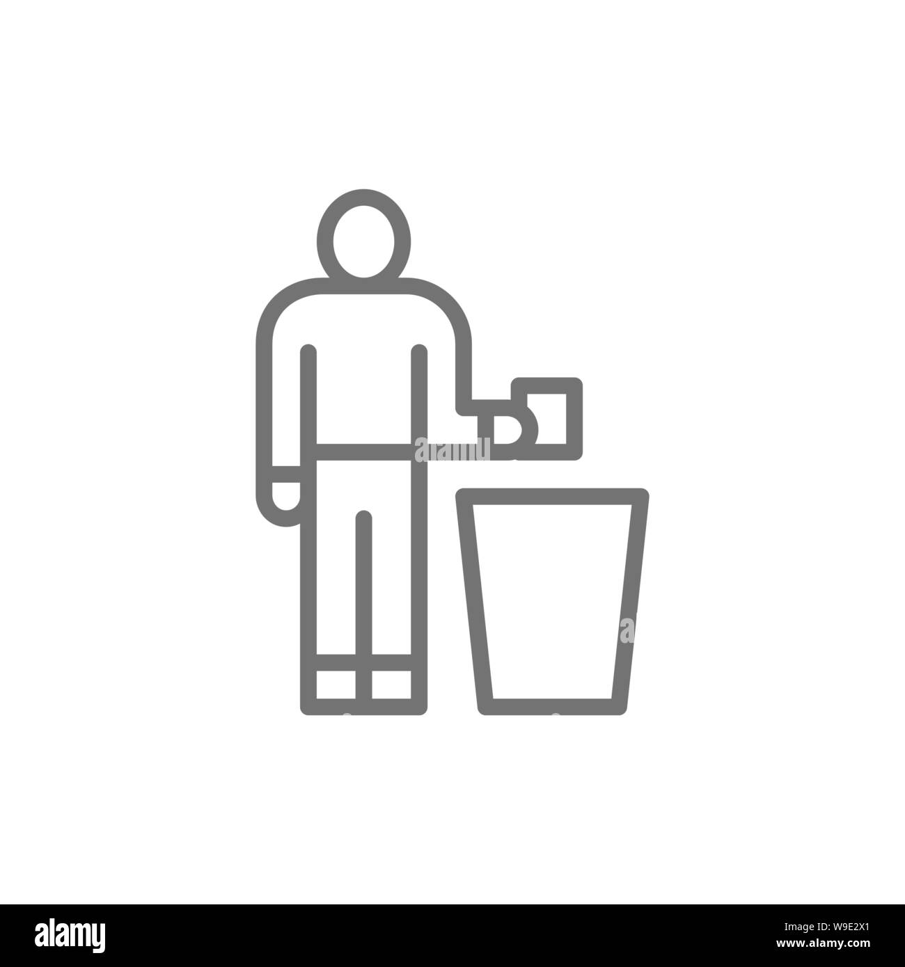 Throwing away paper Cut Out Stock Images & Pictures - Alamy