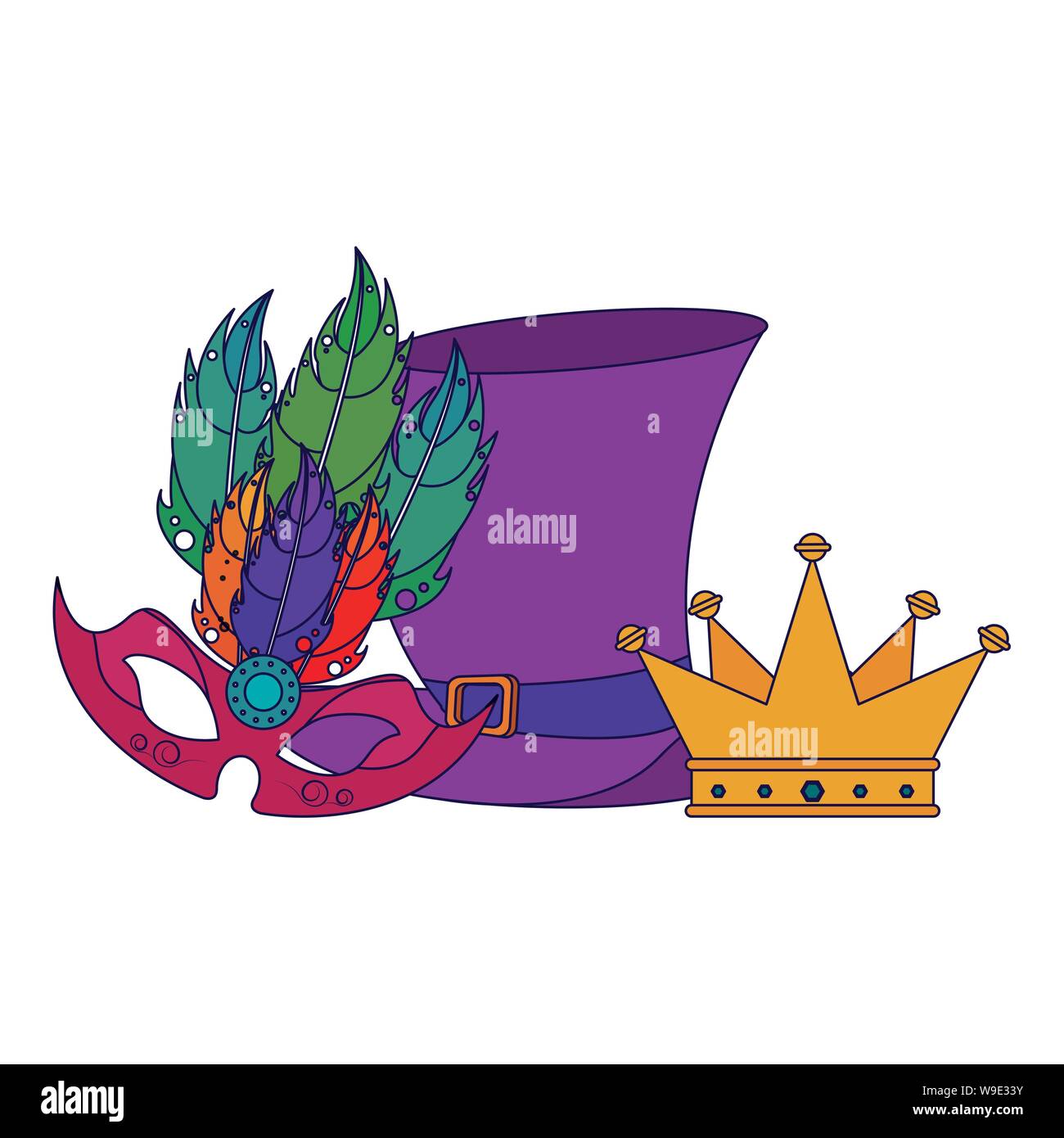 party mask festive celebration cartoon Stock Vector Image & Art - Alamy