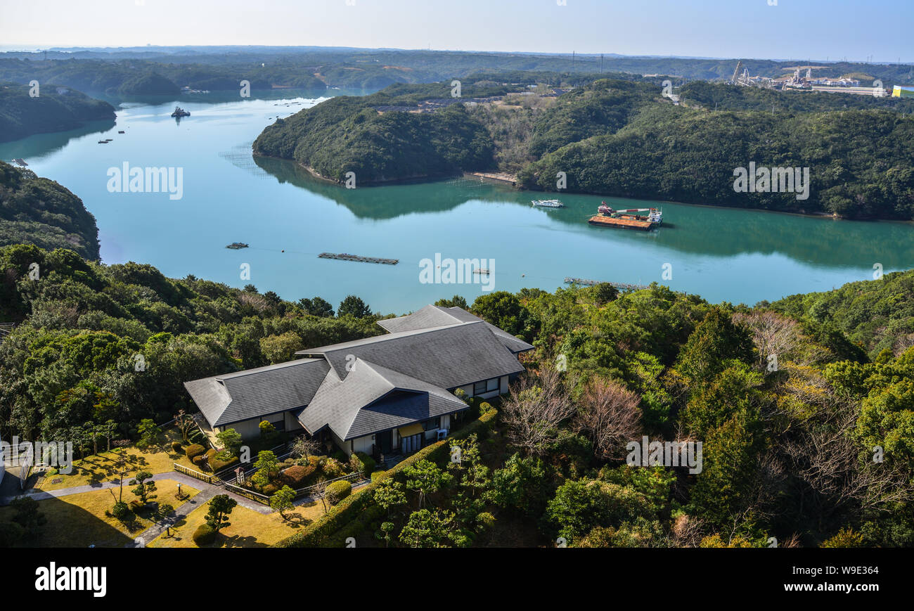 Landscape of Ise Bay at sunny day in Mie Prefecture, Japan Stock Photo ...