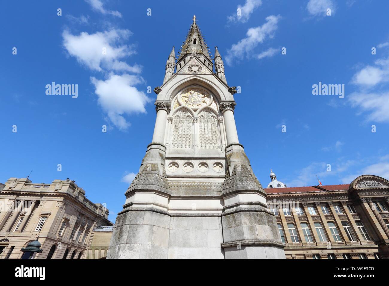 Birmingham, UK - Chamberlain monument at Chamberlain Square Stock Photo ...