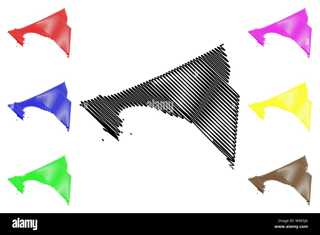 Dakar Region (Regions of Senegal, Republic of Senegal) map vector ...