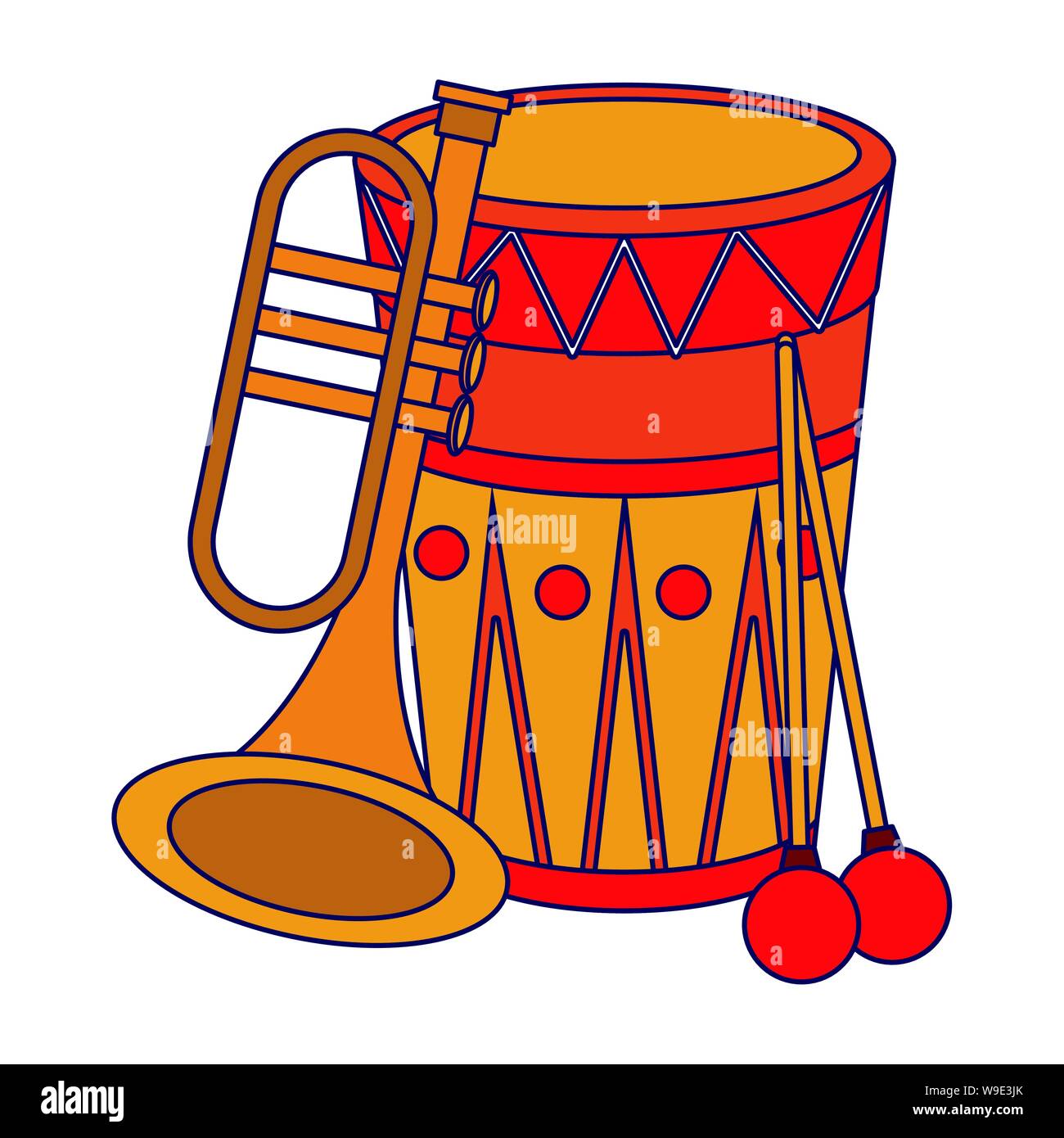 music instrument musical object cartoon Stock Vector Image & Art - Alamy