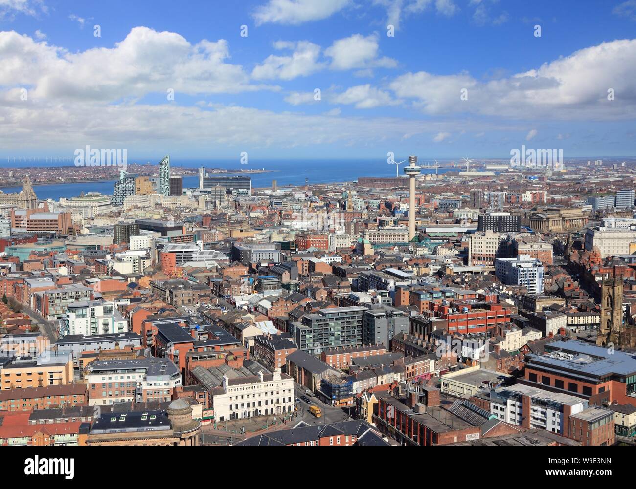 Liverpool aerial view. City in the United Kingdom Stock Photo - Alamy