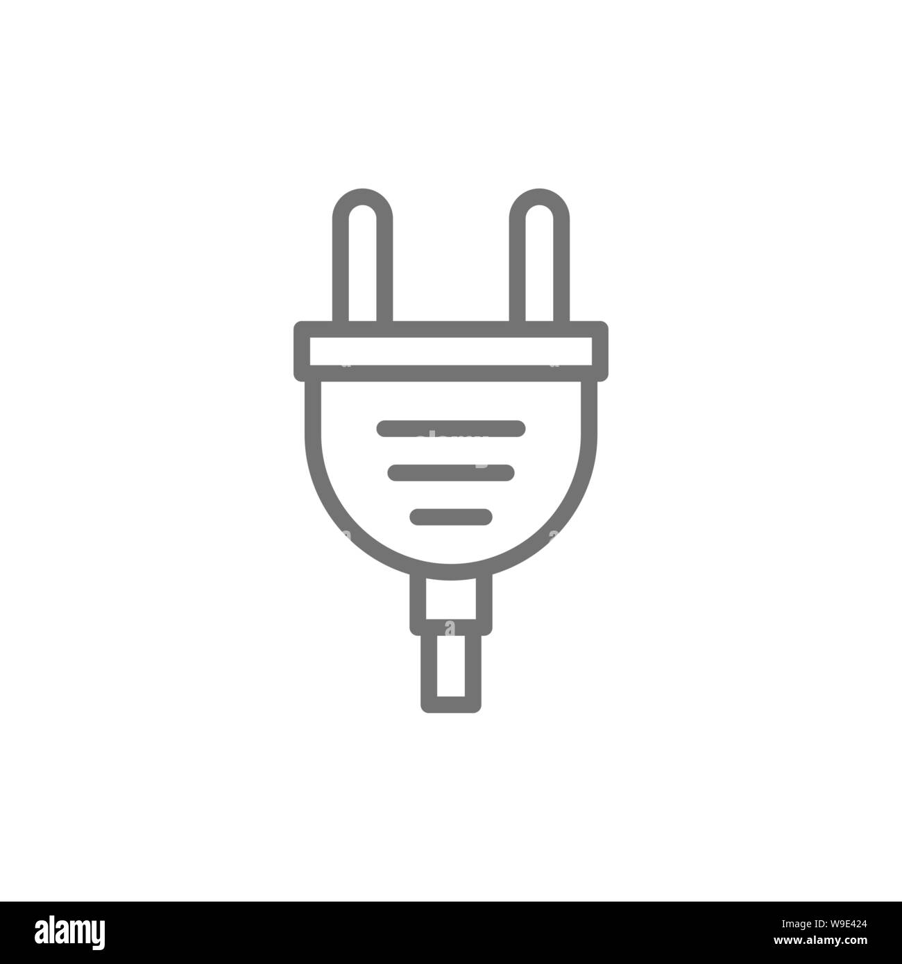 European plug adapter on white Stock Vector Images - Alamy