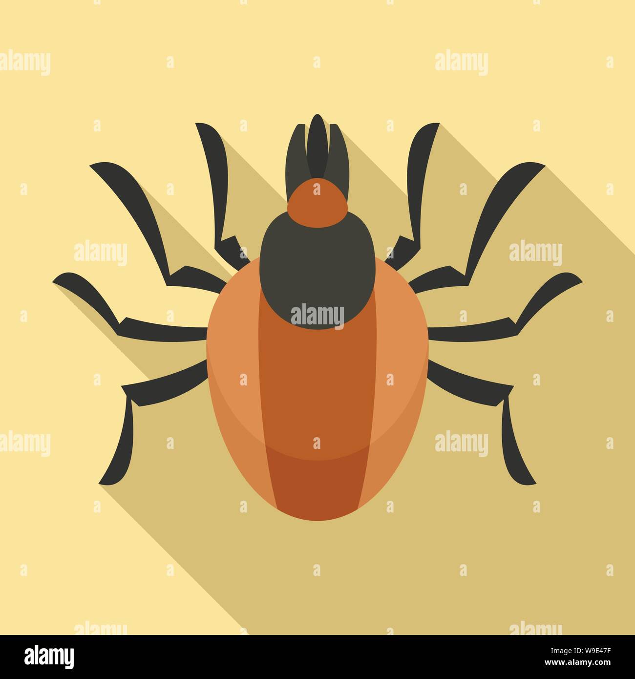 Parasite mite icon. Flat illustration of parasite mite vector icon for ...