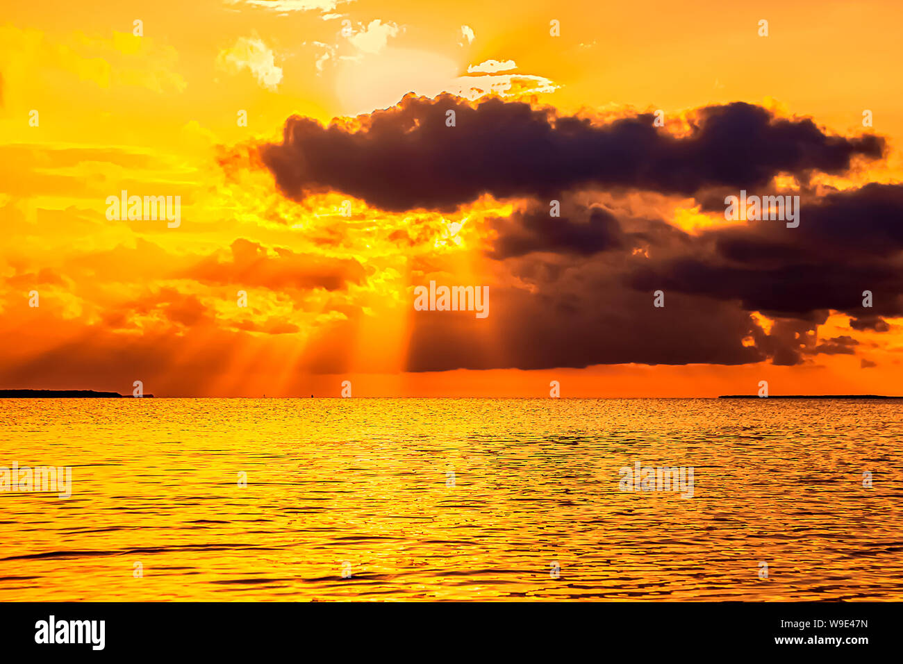 Sailing in the Florida Keys at sunset Stock Photo - Alamy