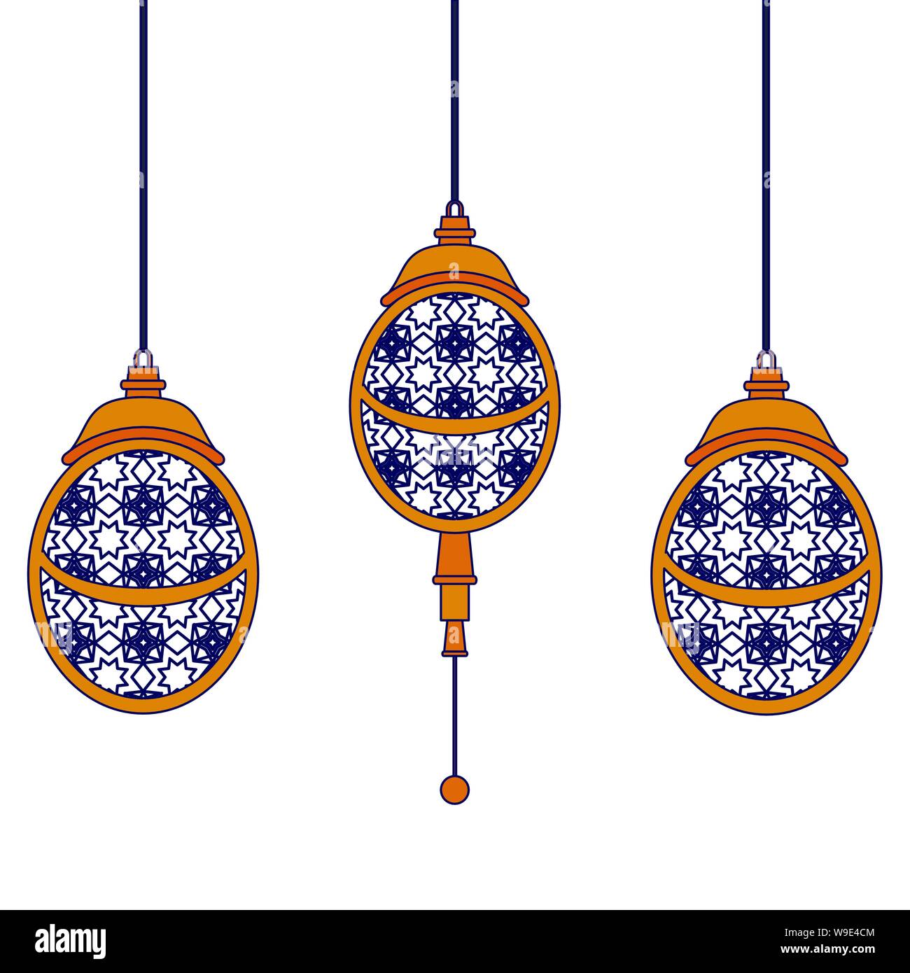 lanterns decoration festival lamps cartoon Stock Vector Image & Art - Alamy